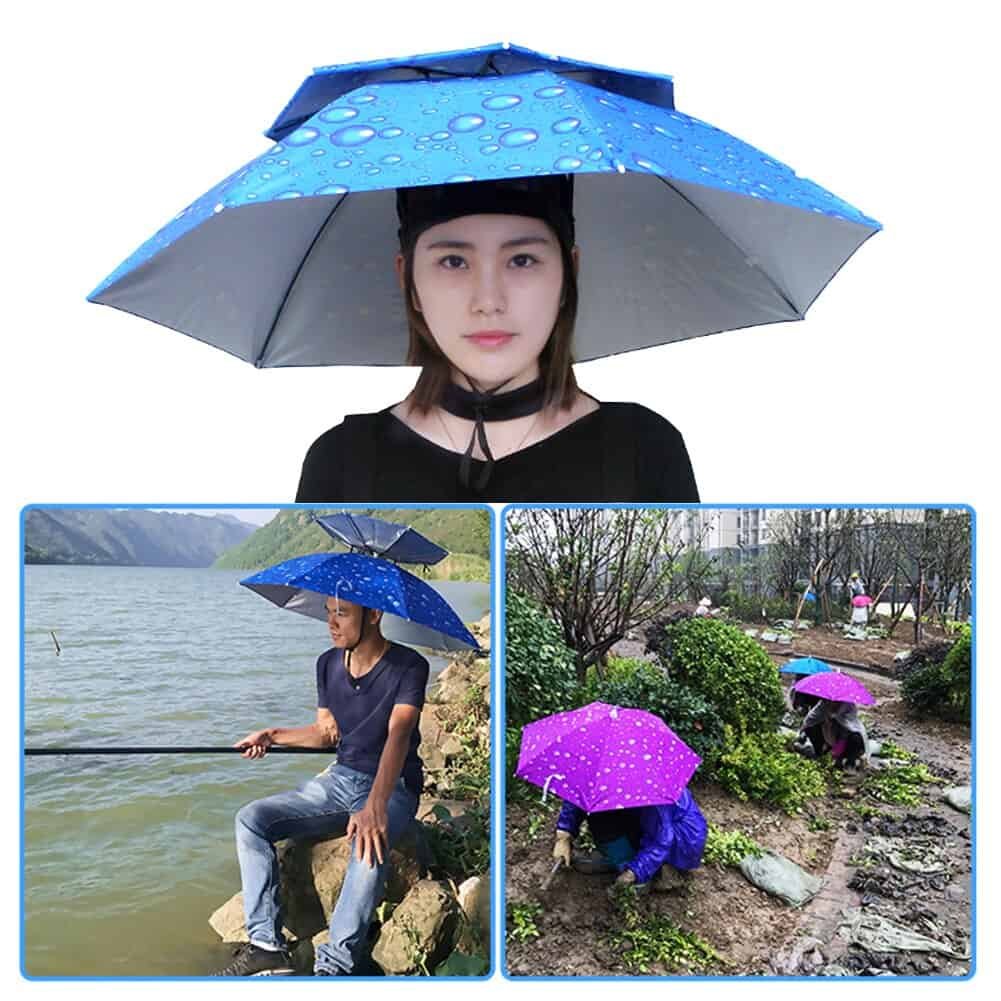 Outdoor Double Layer Umbrella Hat | Etobillion